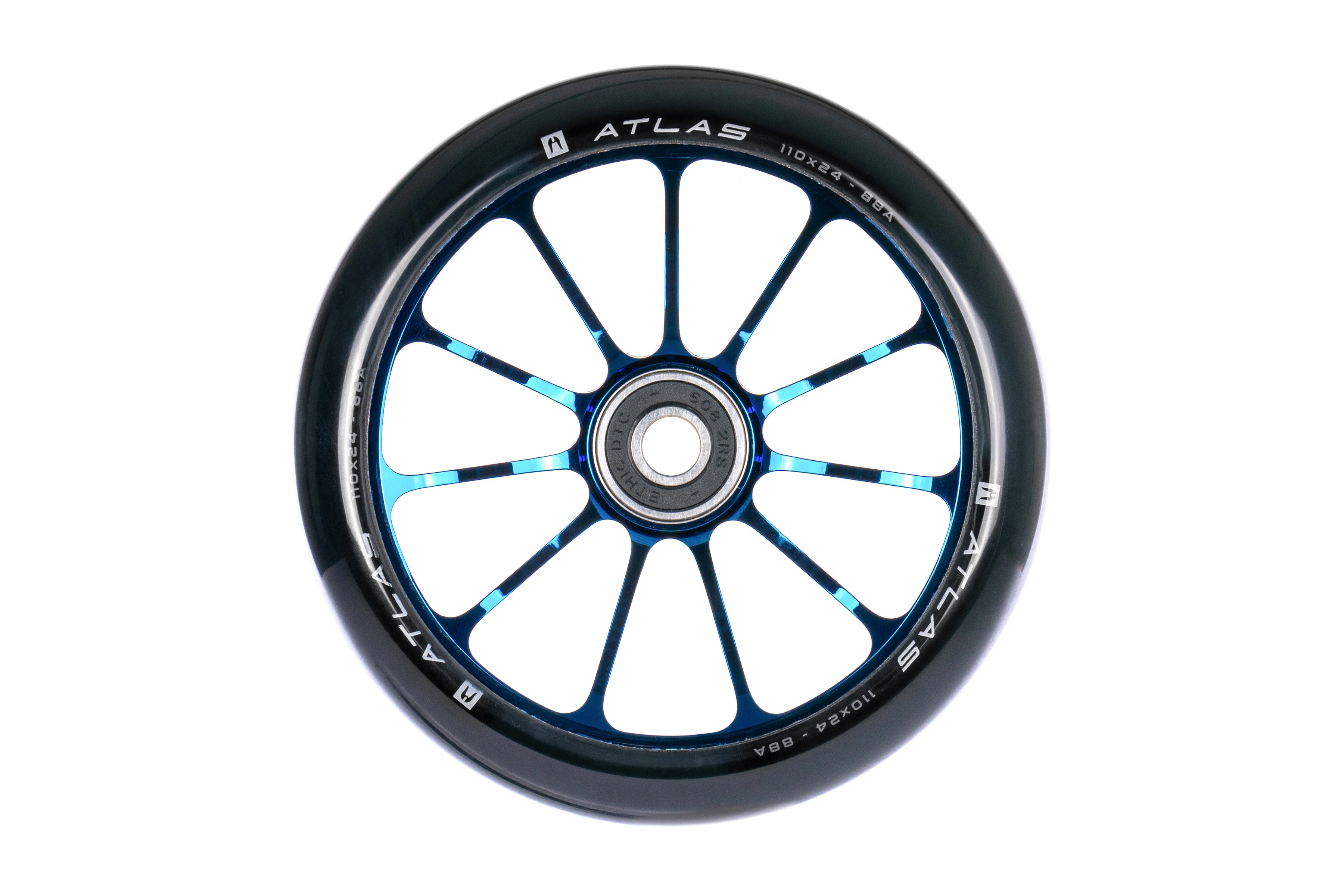 Ethic DTC Atlas 110mm Wheels - Blue Chrome – Just Scootering